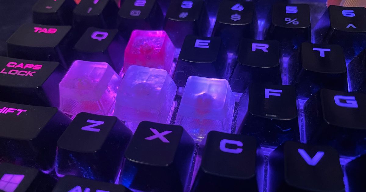 Custom Cherry MX Resin Key Caps by GoldenVolty | Download free STL ...