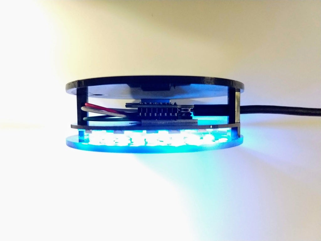 Fibonacci64 Open Case with 3mm Acrylic Diffuser - 86mm disc with 64 ...