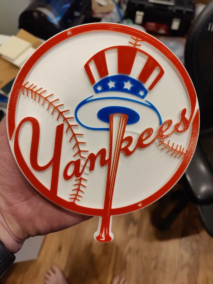 Yankees Logo with colors by Rob Turner | Download free STL model ...