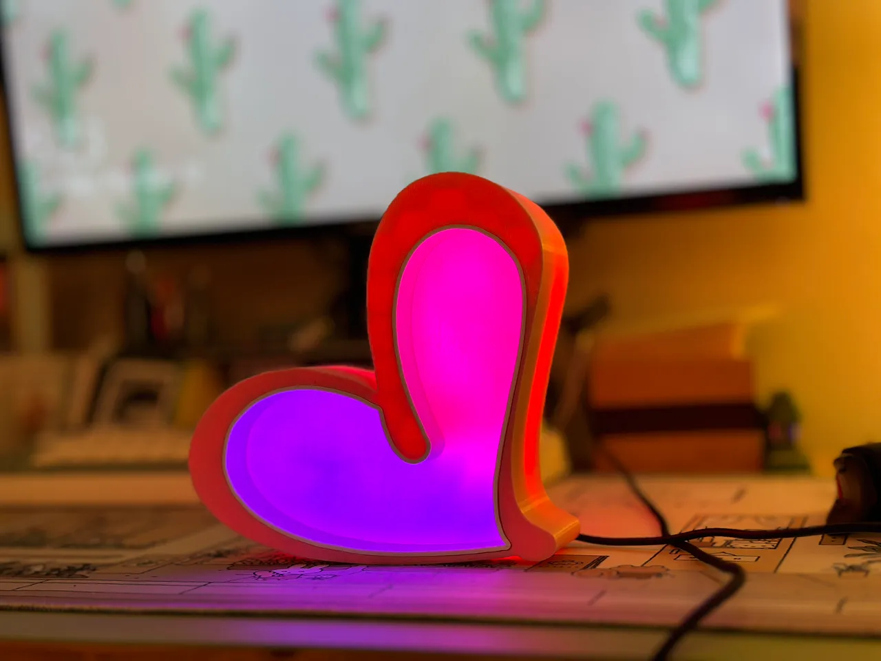 Heart LED Lamp by Ken28904 | Download free STL model | Printables.com