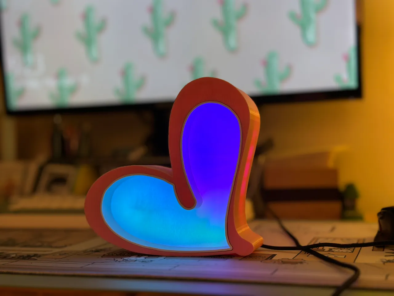 Heart LED Lamp by Ken28904 | Download free STL model | Printables.com