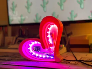 Heart LED Lamp by Ken28904 | Download free STL model | Printables.com
