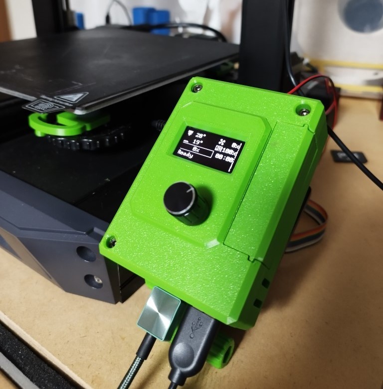 Raspberry Pi case with 1.3" OLED and rotary encoder by Penguin_holic ...