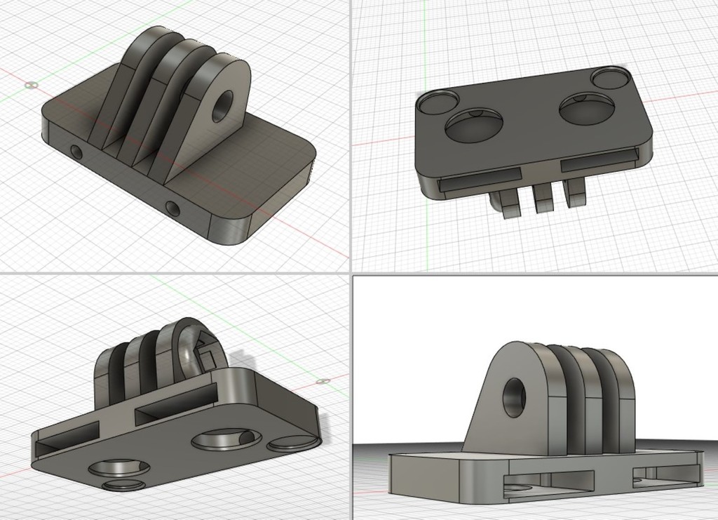 Magnetic gopro mount base by Penguin_holic | Download free STL model ...