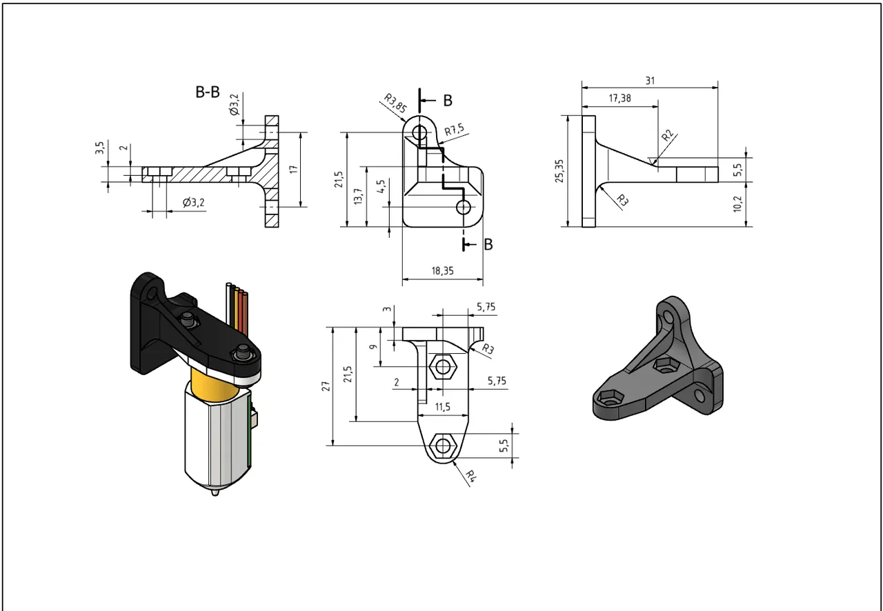 BL-Touch mount for Ender 3 V2 stock head by Bálint Leon Seregi ...