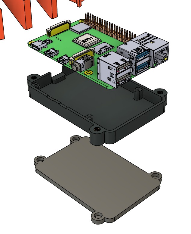 Pi4 enclosure advanced (Pi4 case remix from Hasenpups) + Step file by ...