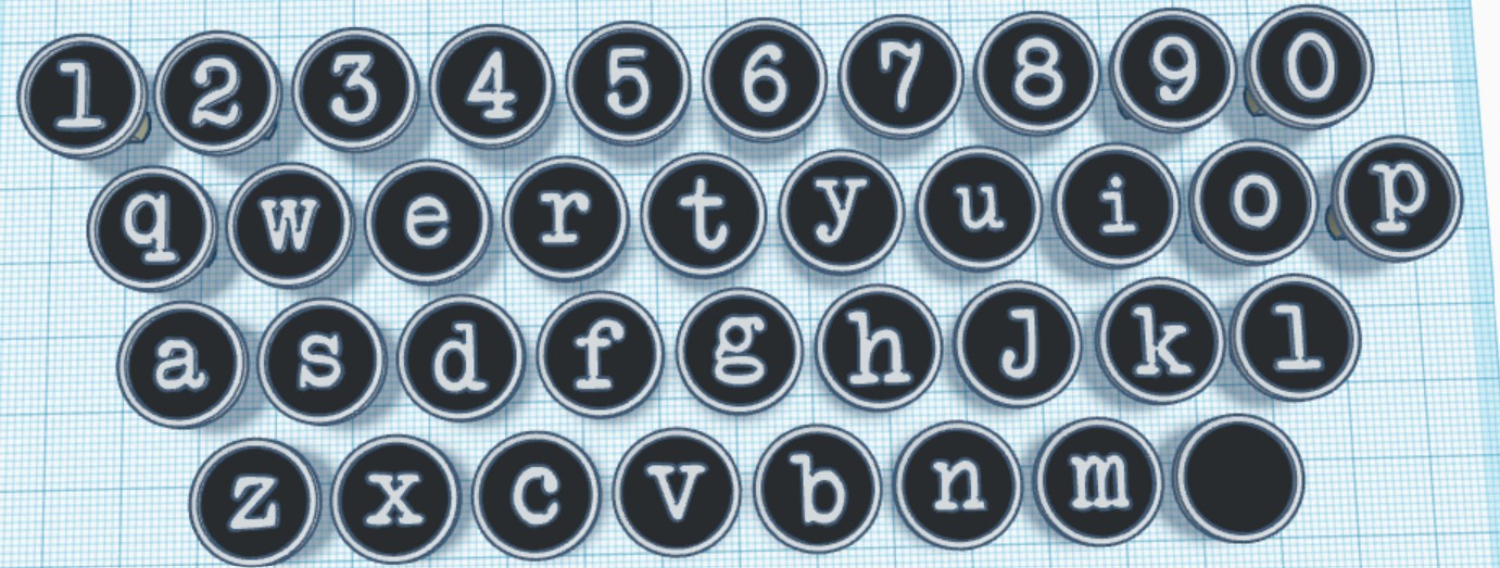 Typewriter Style Keycaps by Jesse_Groves | Download free STL model ...