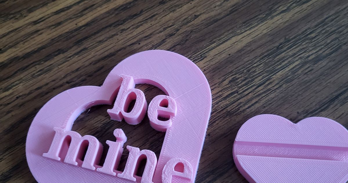 Simple Relief Message Hearts by MN Printing Fun | Download free STL ...