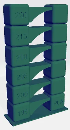 PLA Temp Tower 195-220 by EclecticGuy | Download free STL model ...