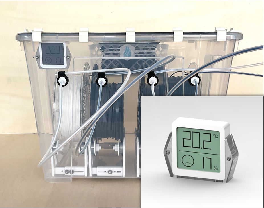 Holder for a digital thermo-hygrometer by H3dSprint | Download free STL ...
