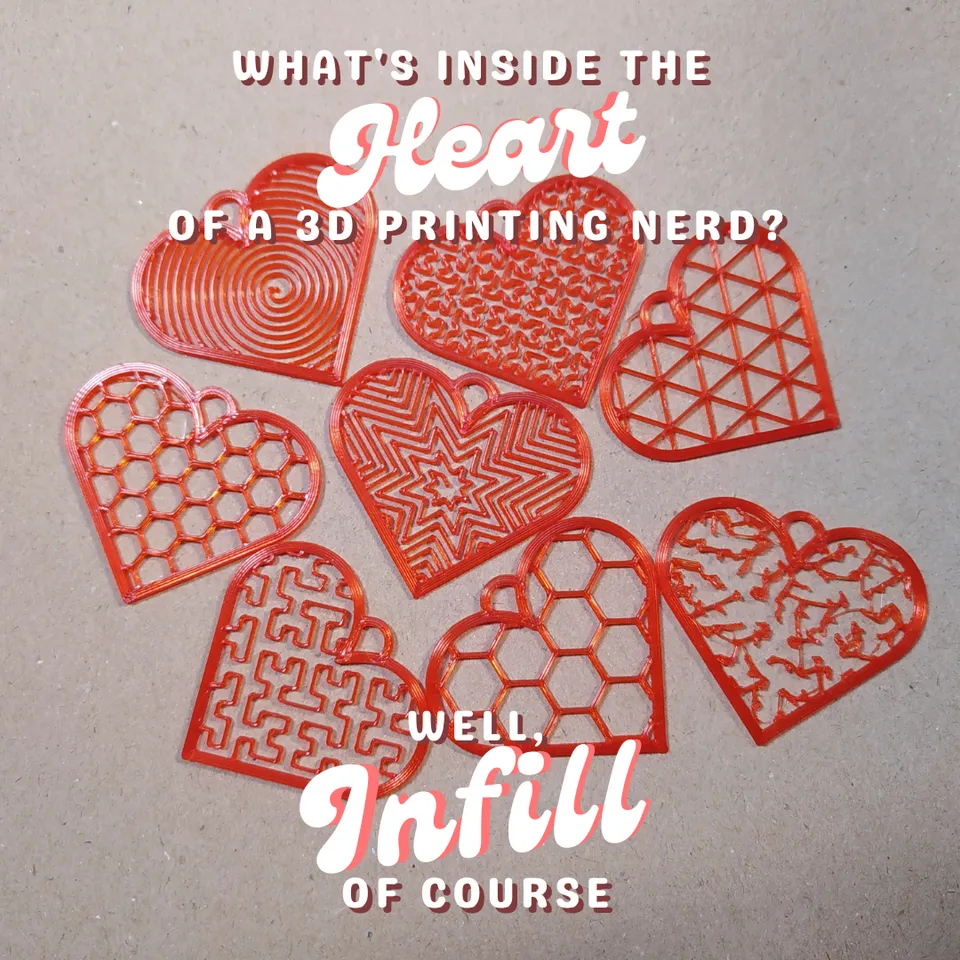 Infill heart earring by Aleksi | Download free STL model | Printables.com