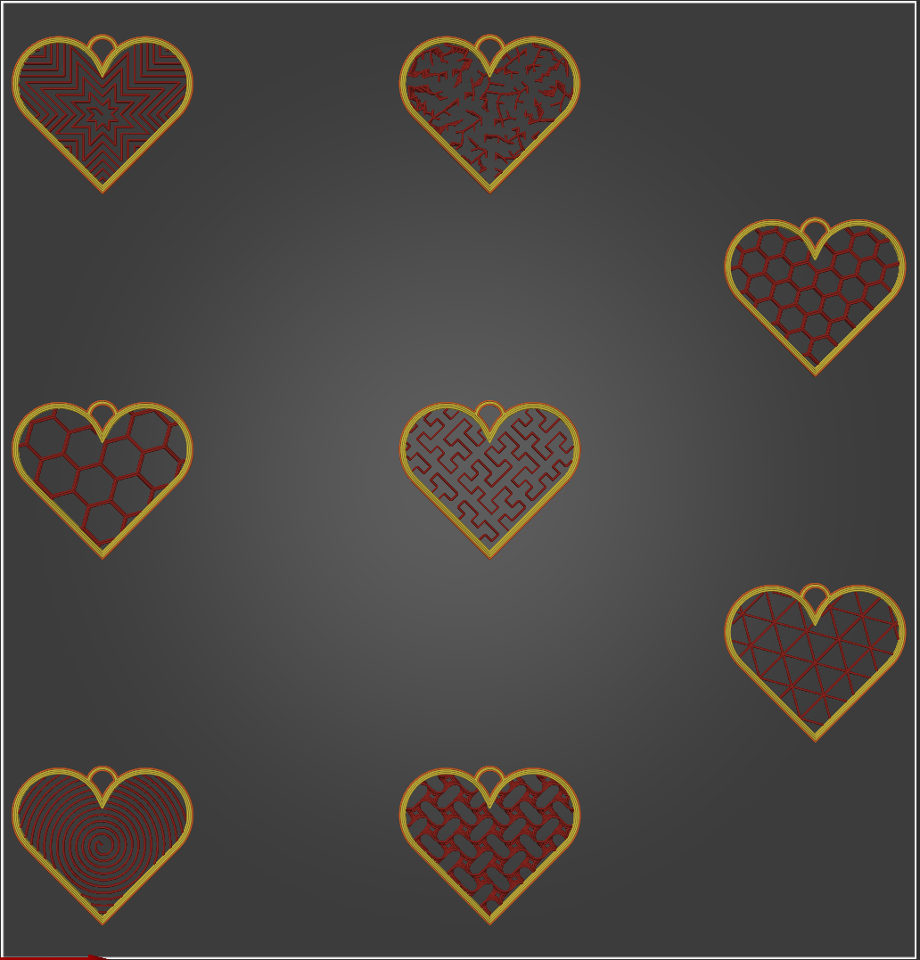 Infill heart earring by Aleksi | Download free STL model | Printables.com