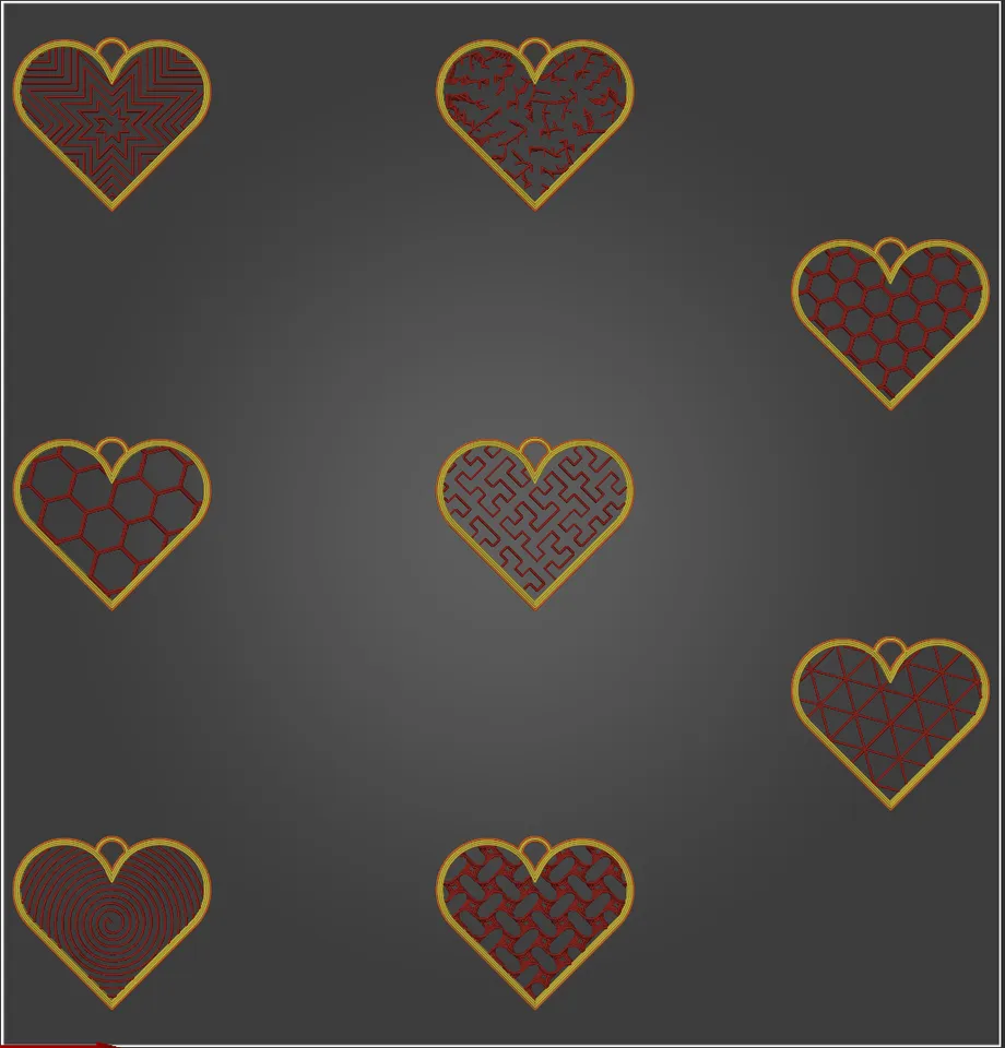 Infill heart earring by Aleksi | Download free STL model | Printables.com