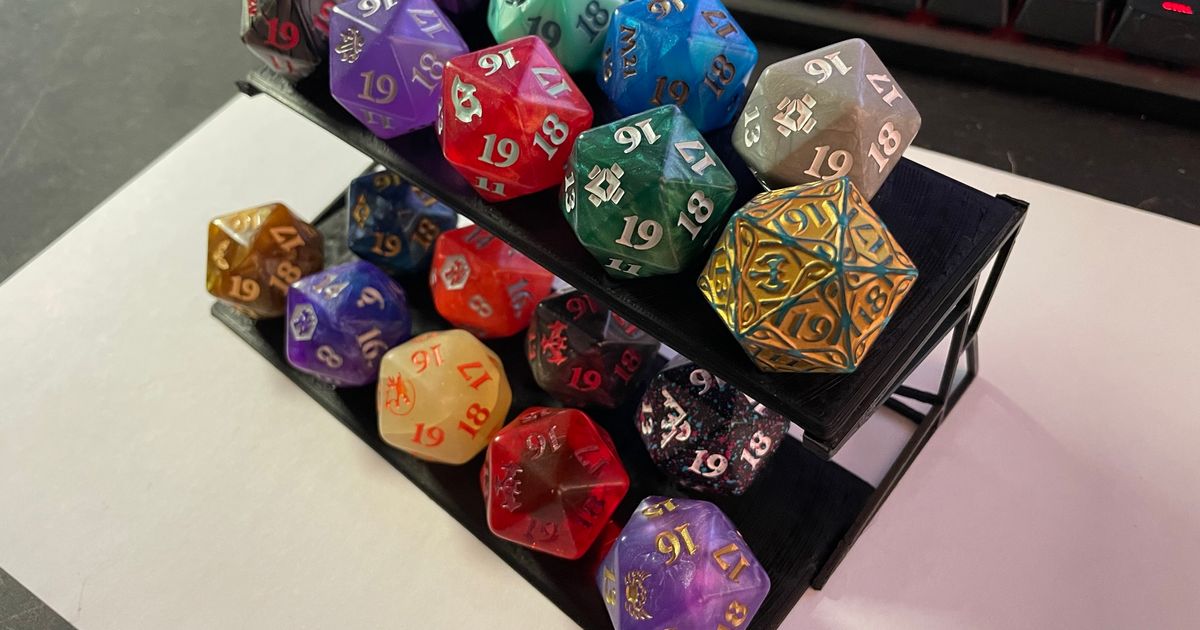 D20 collection display tray by DonKaktus | Download free STL model ...