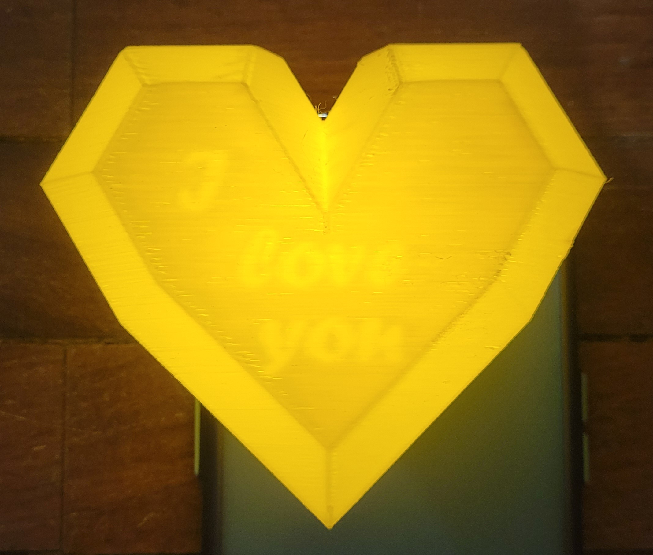 Hidden Message Low Poly Heart by paper_tooth | Download free STL model ...