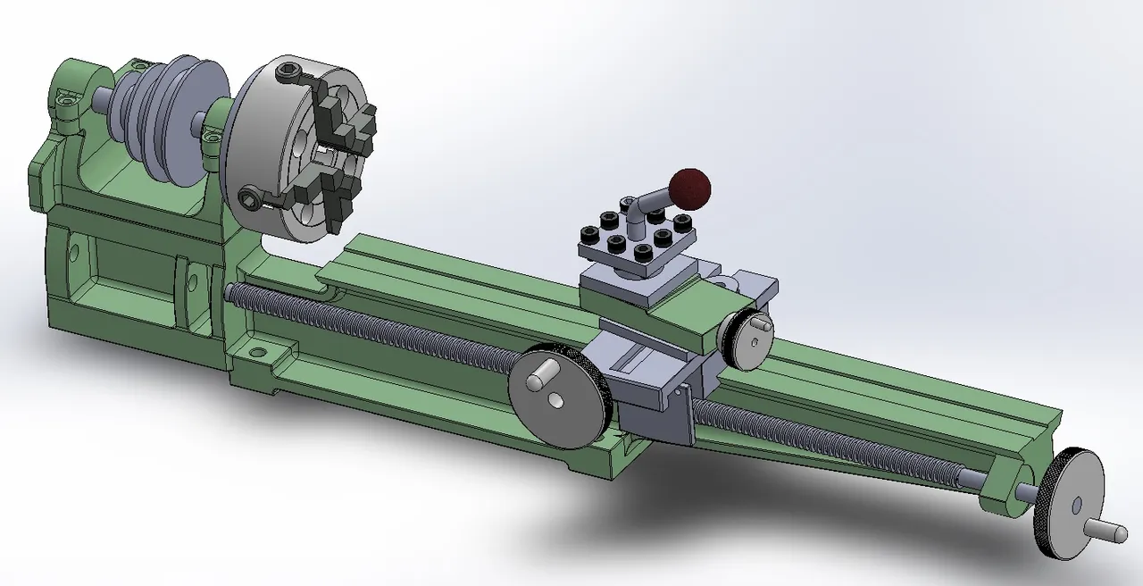 Lathe Machine 3d Diagram