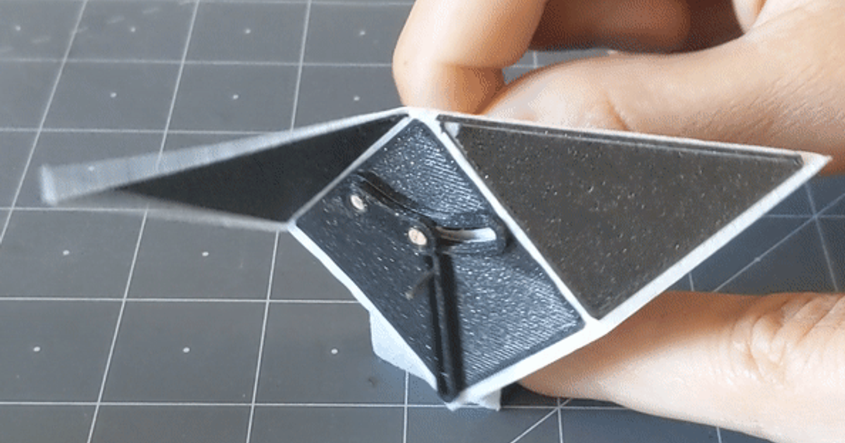 Folding Mechanism 3D printed on fabric by wolfCatWorkshop | Download ...