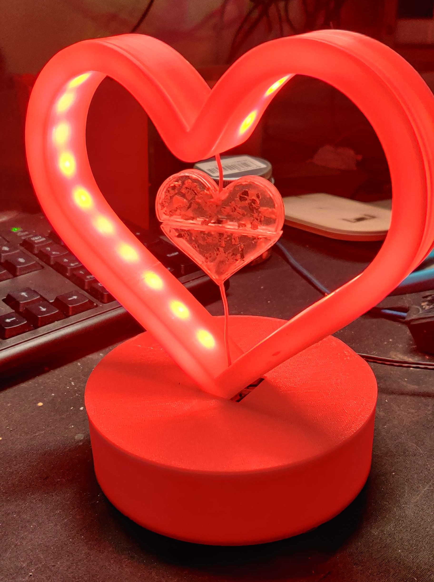 luminous heart love by Les impressions D'ega | Download free STL model ...