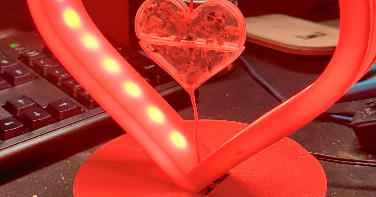 luminous heart love by Les impressions D'ega | Download free STL model ...