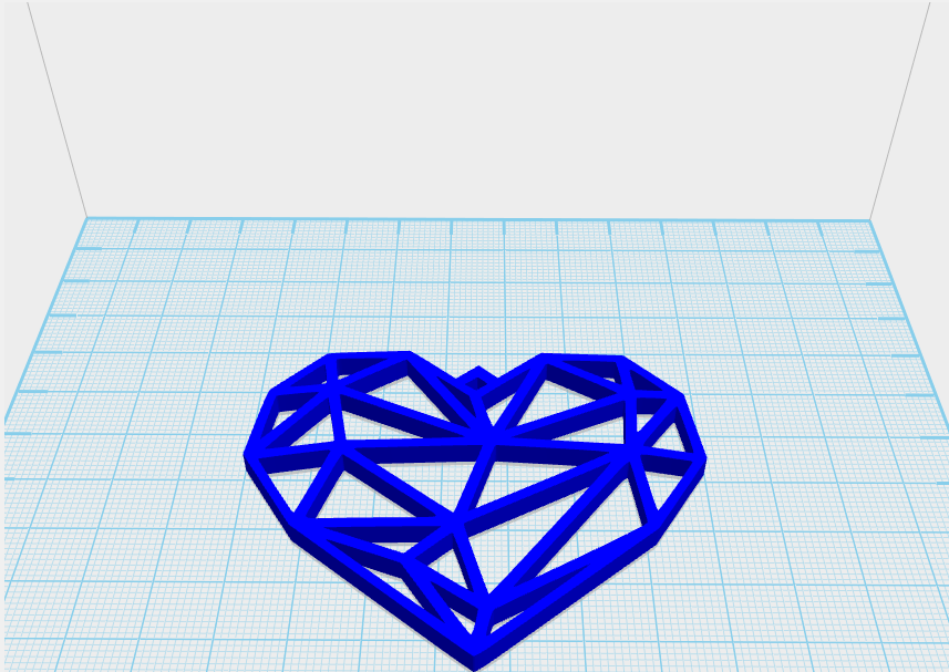 GEOMETRIC HEART KEYCHAIN by MV Prints | Download free STL model ...