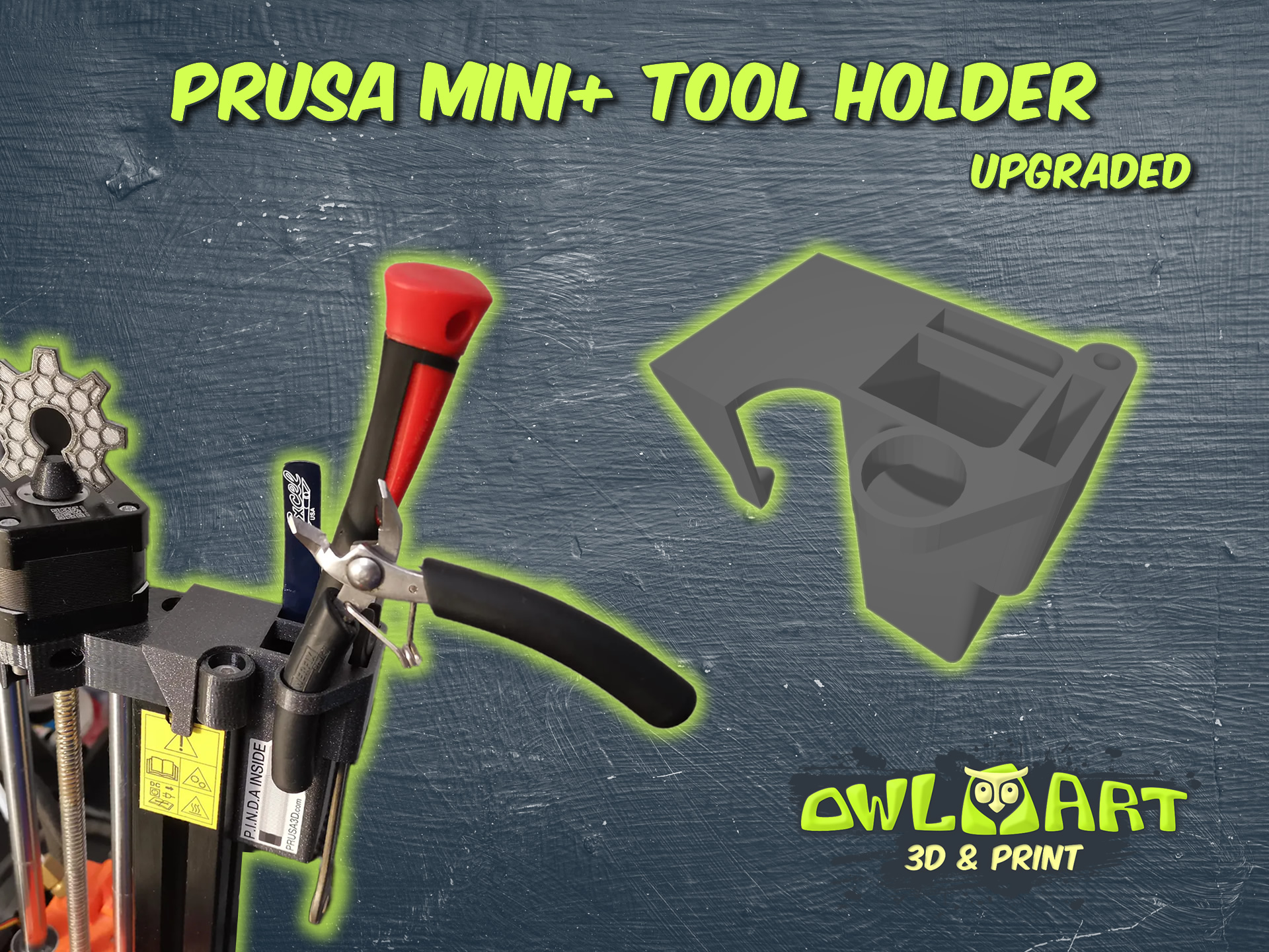 Prusa MINI Tool Holder Upgrade by OwL Art | Download free STL model ...