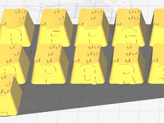 Keyboard caps - Braille Alphabet A-Z by jex7 | Download free STL model ...