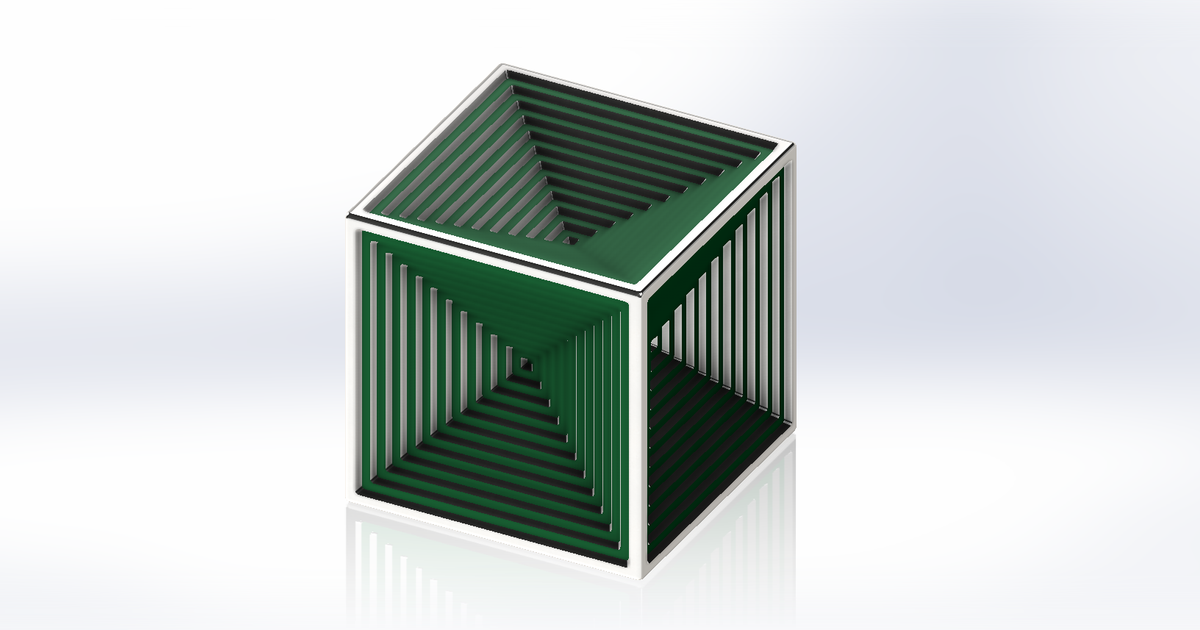 Step Cube, Desktop Decoration (No support needed) by Mechanical Stuff ...