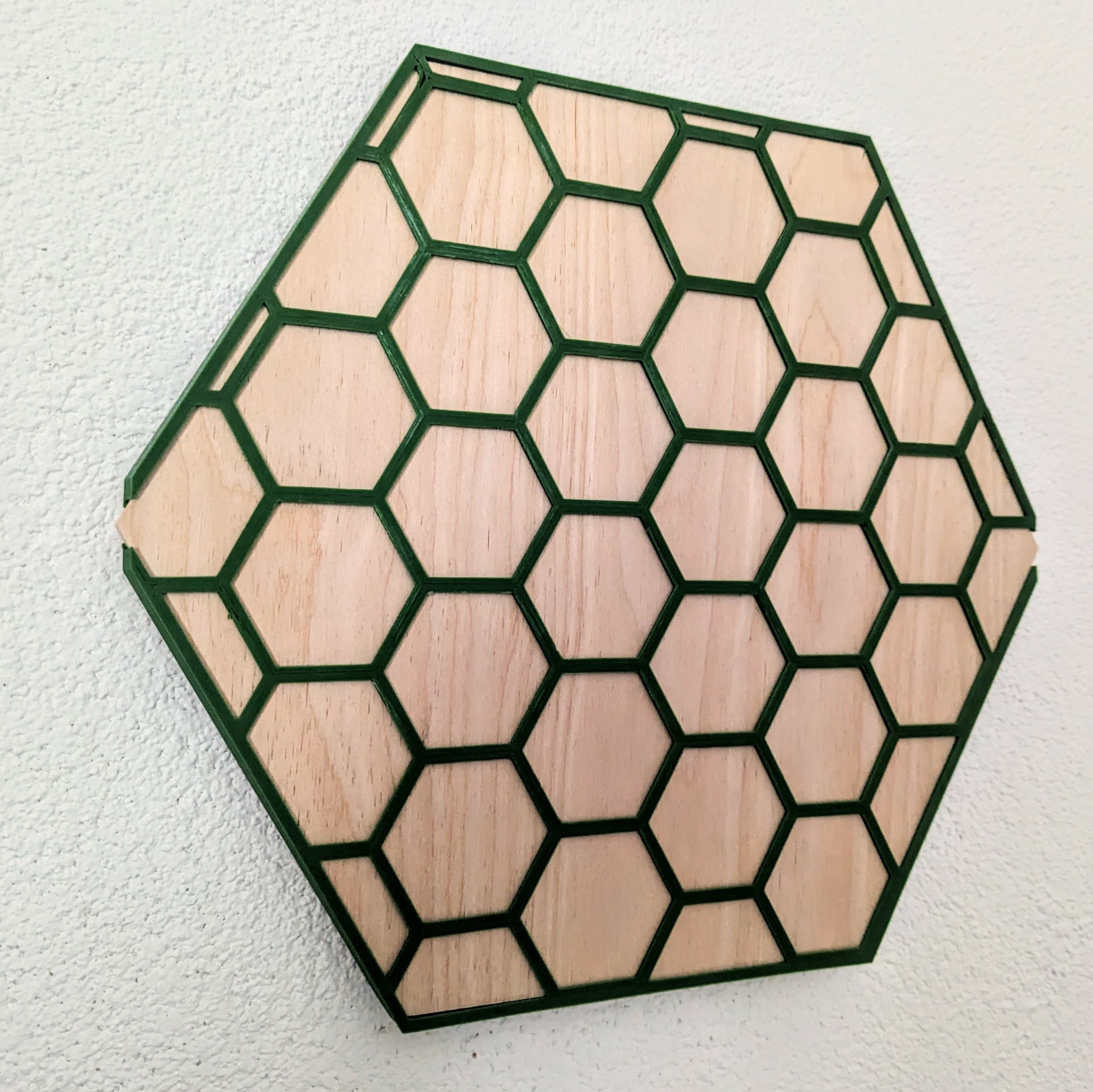 Hexagon wall art with multiplex and 3d printed honycomb by BVN-Products ...