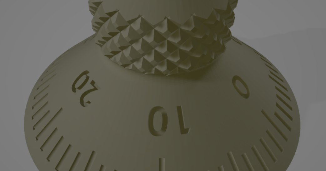Safe Dial with additional middle marks by Mikael | Download free STL ...