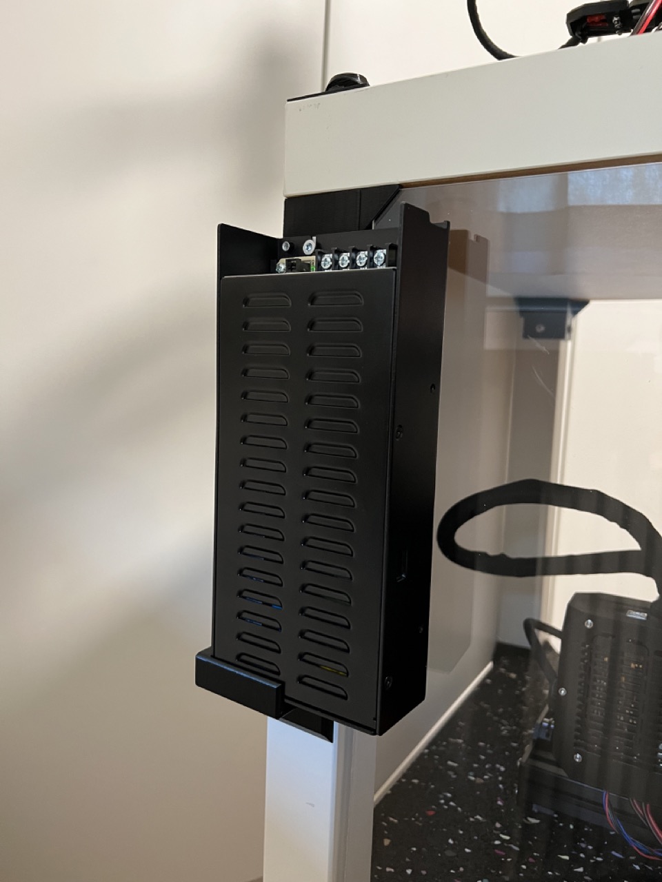 Prusa i3 MK3s/+ black PSU holder for IKEA Lack enclosure tower by Aart ...
