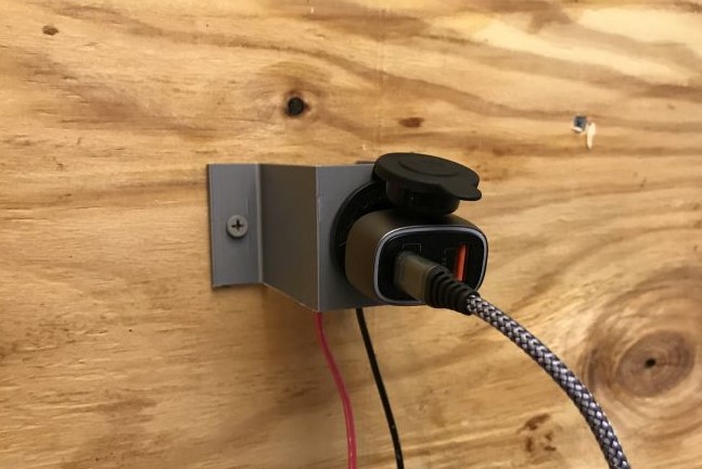 12V Cigarette Lighter Socket Mount by Simple3D | Download free STL ...
