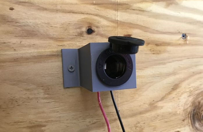 12V Cigarette Lighter Socket Mount by Simple3D | Download free STL ...