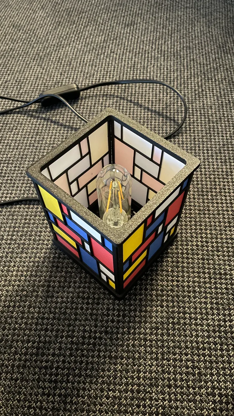 Mondrian Lamp with paper panes and mains voltage by faw3b | Download ...