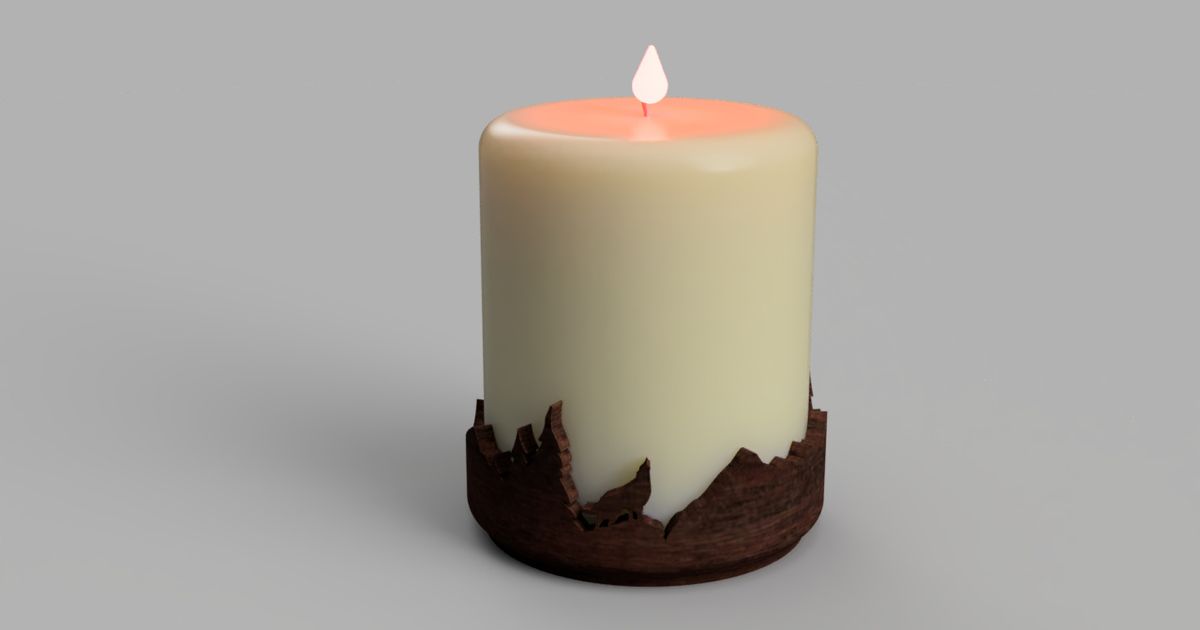 Landscape Candle Stand by Tomato | Download free STL model | Printables.com