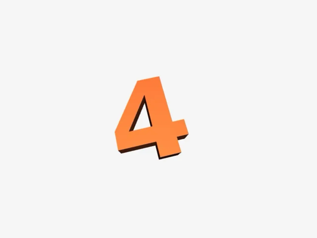 Alphabet Number 4 by Thibaud Chrun | Download free STL model ...