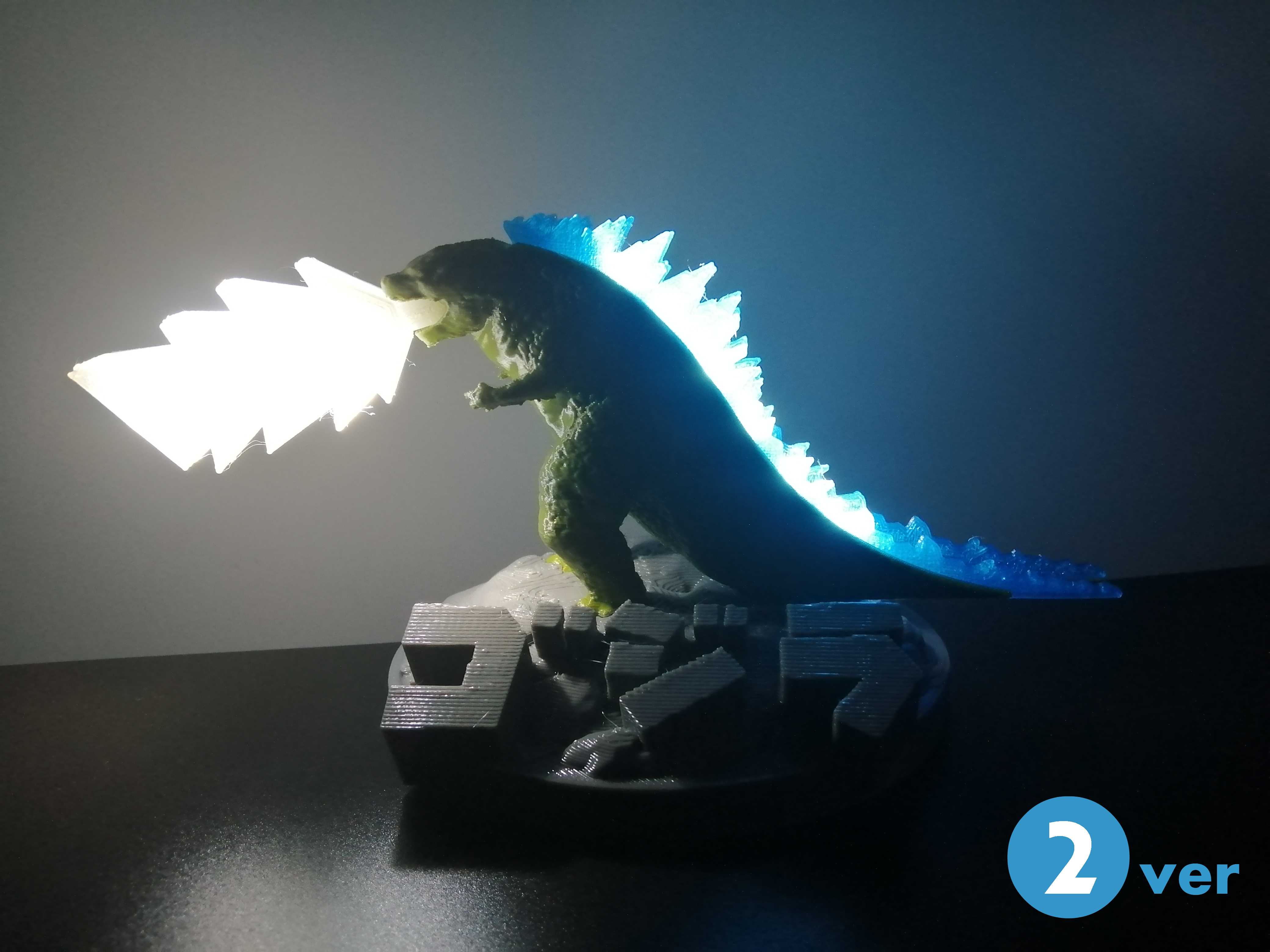 Godzilla Lamp por rayjizza | Descargar modelo STL gratuito | Printables.com