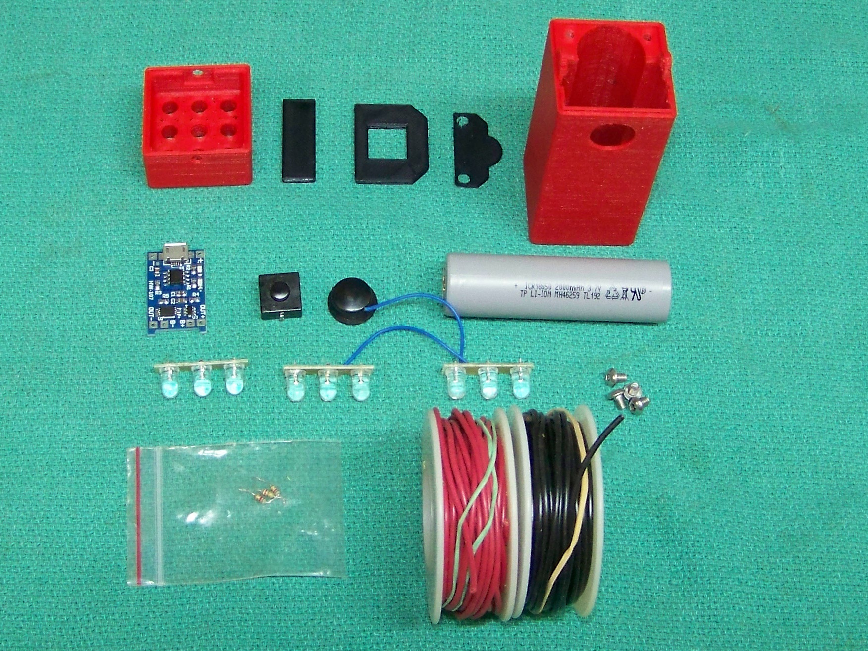 Rechargeable Flashlight from HFT Work Light Parts by JEO | Download ...