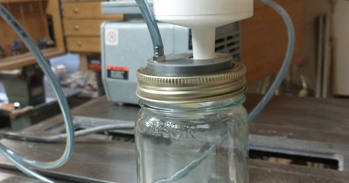 Mason Jar Vacuum Filtration Adapter by wanderer_76 | Download free STL ...