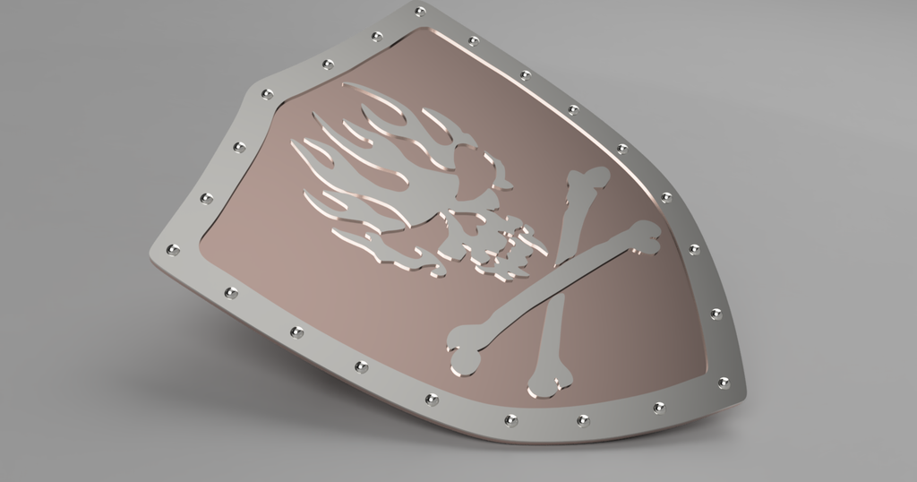 Pirate Skull Shield by Space Warp Studio | Download free STL model ...