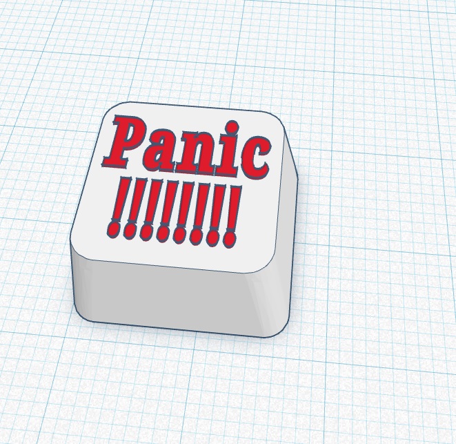 Panic/Don't Panic Key caps by GiraffeLord | Download free STL model ...