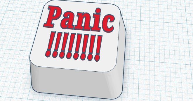 Panic/Don't Panic Key caps by GiraffeLord | Download free STL model ...