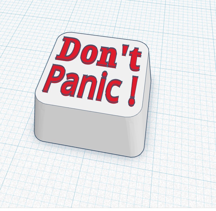 Panic/Don't Panic Key caps by GiraffeLord | Download free STL model ...
