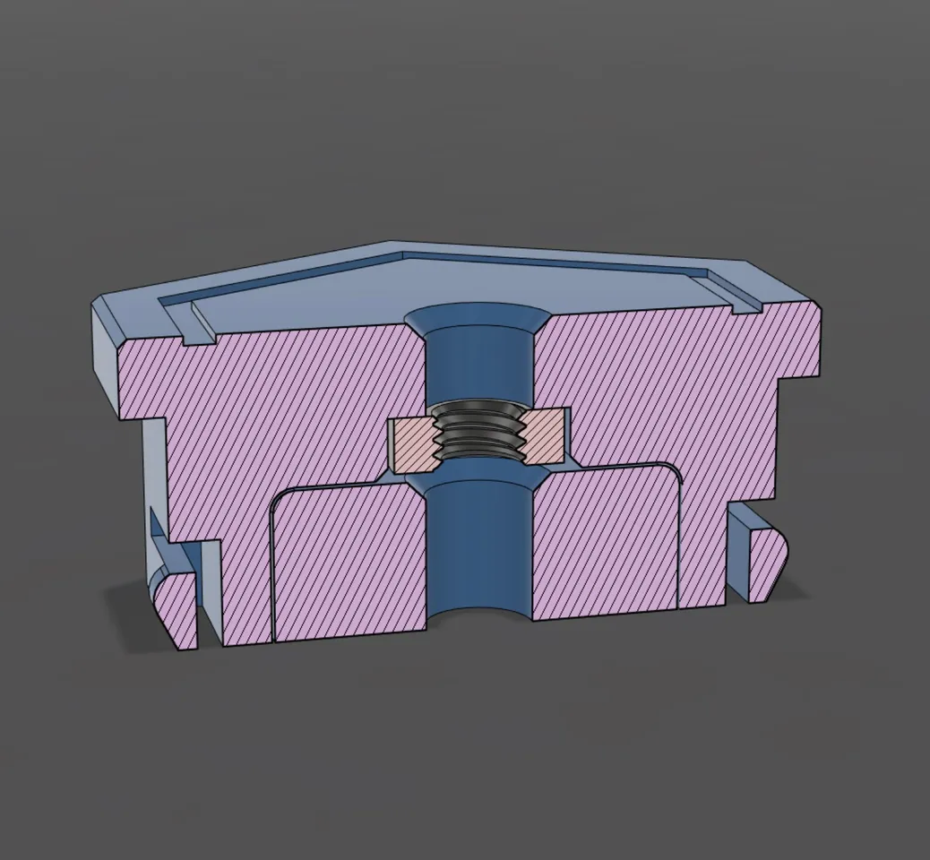 Insert for HSW with M3 square nut by Zach | Download free STL model ...