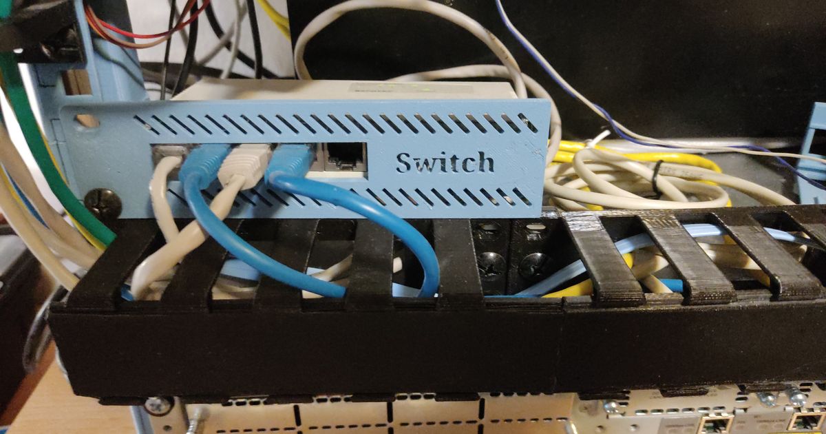 Server rack cable organizer 1U by Matej2005 | Download free STL model ...