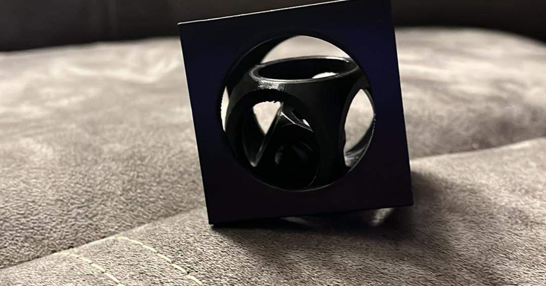 Ball in cube by a ruder | Download free STL model | Printables.com