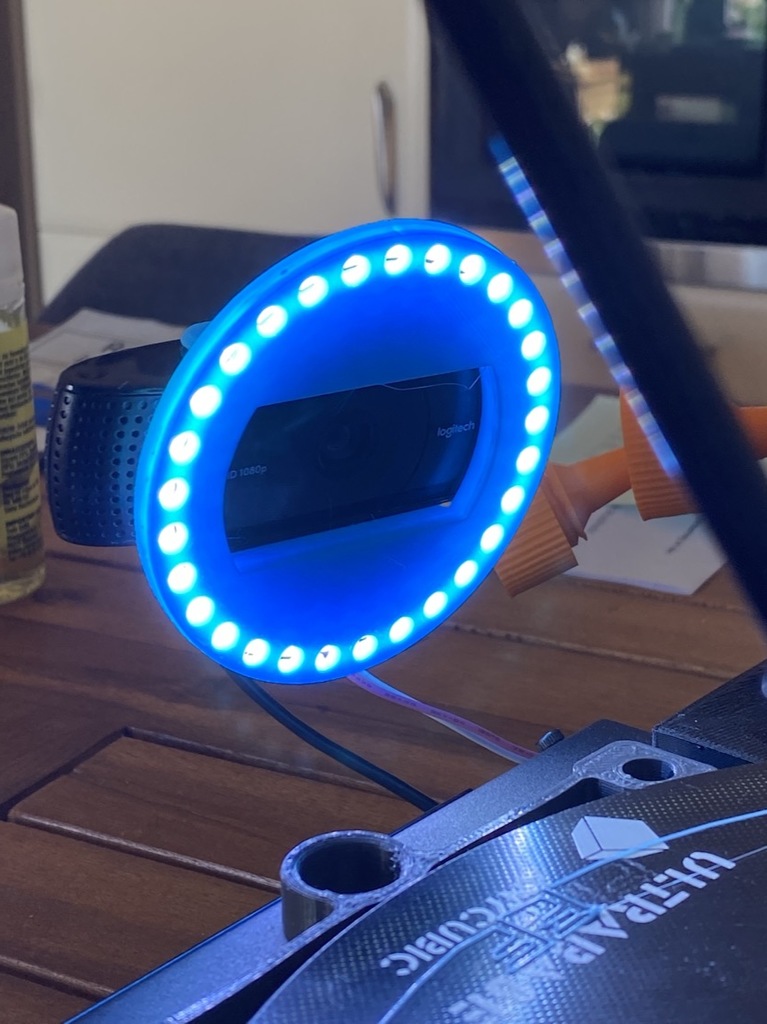 LED halo ring (75mm) mount for Logitech C920/C922/C930E by pandel ...