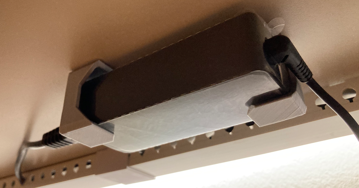 Minimal PSU under-desk brackets by Lorenzo | Download free STL model ...