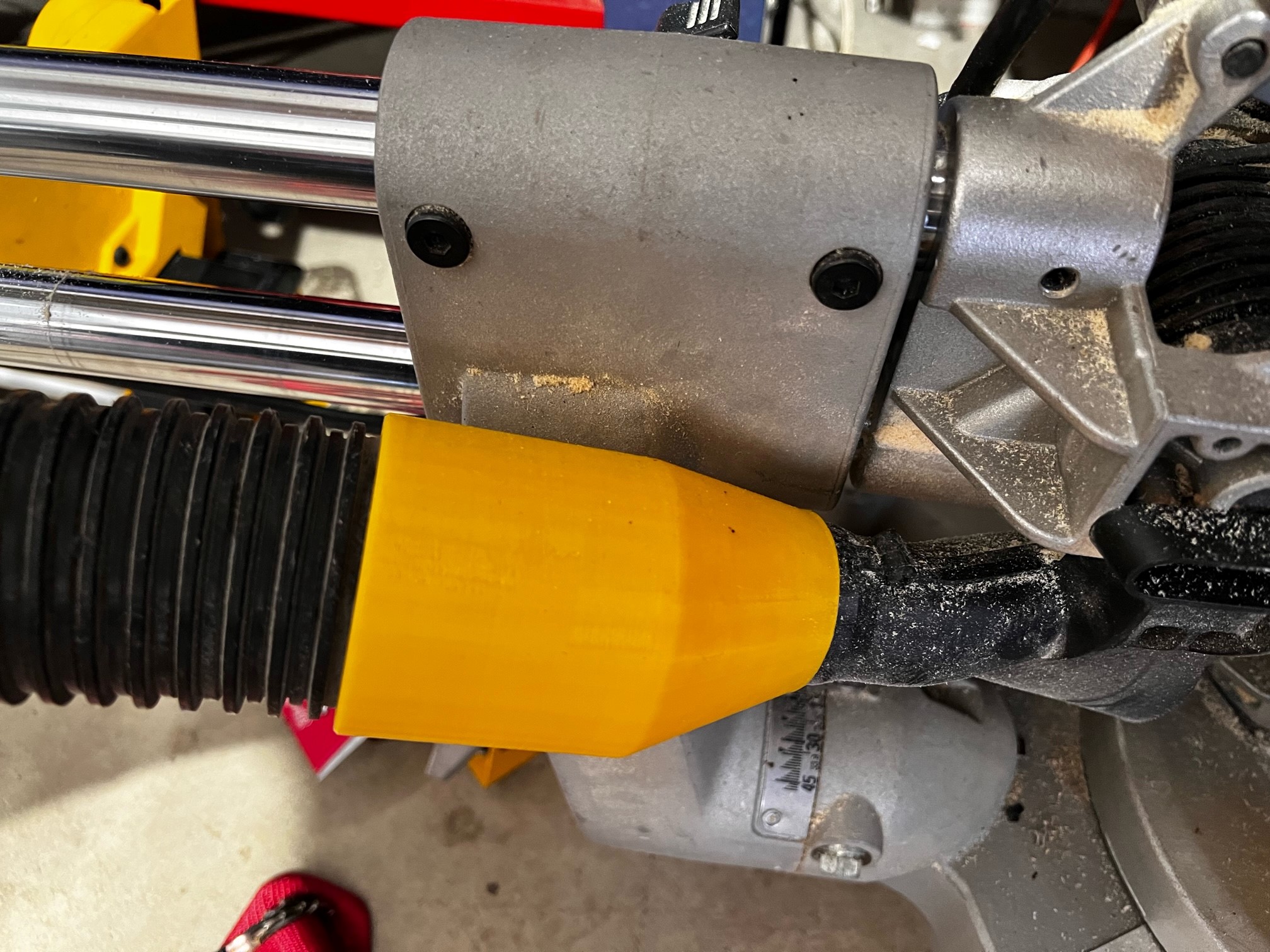 Dust collection adapter Dewalt radial arm saw by 3dprintguy | Download ...