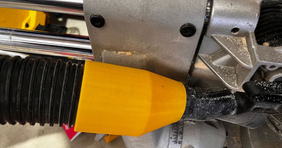 Dust collection adapter Dewalt radial arm saw by 3dprintguy | Download ...