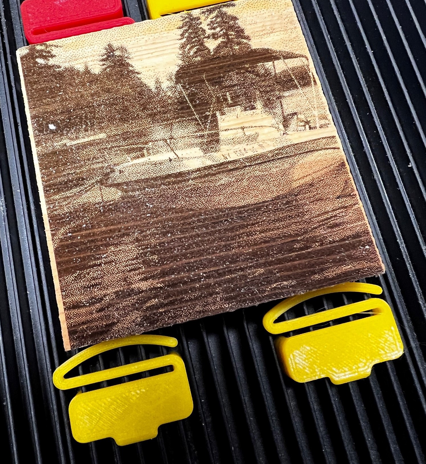 Clips to secure wood or paper to Snapmaker laser work surface par ...